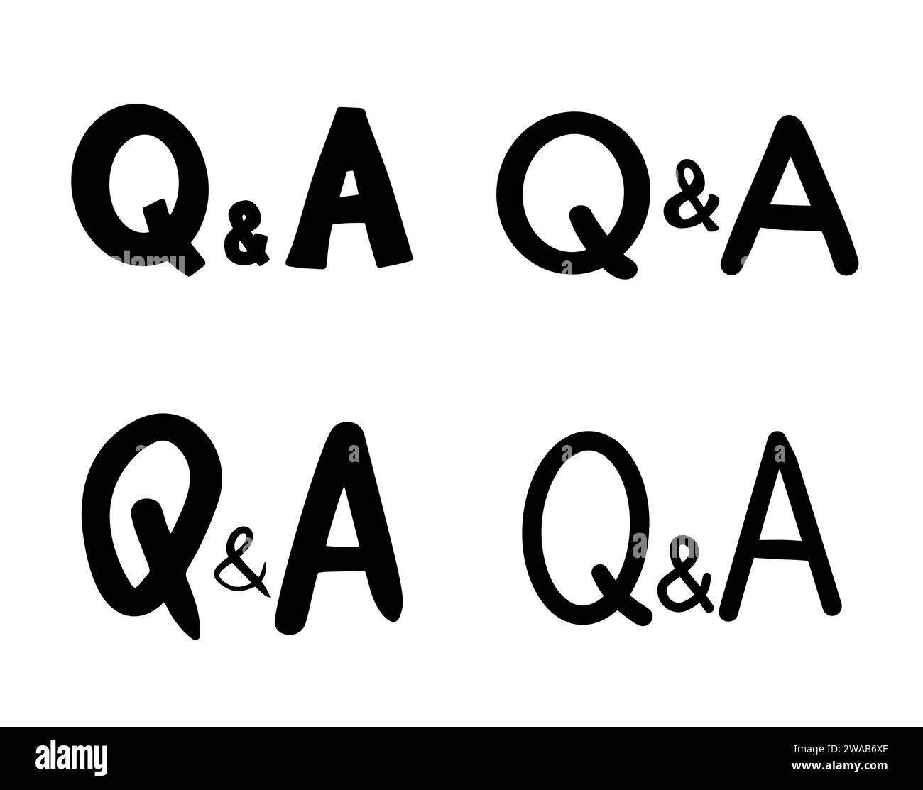 Questions and answers icon. Q and A Social Media symbol. Question ...