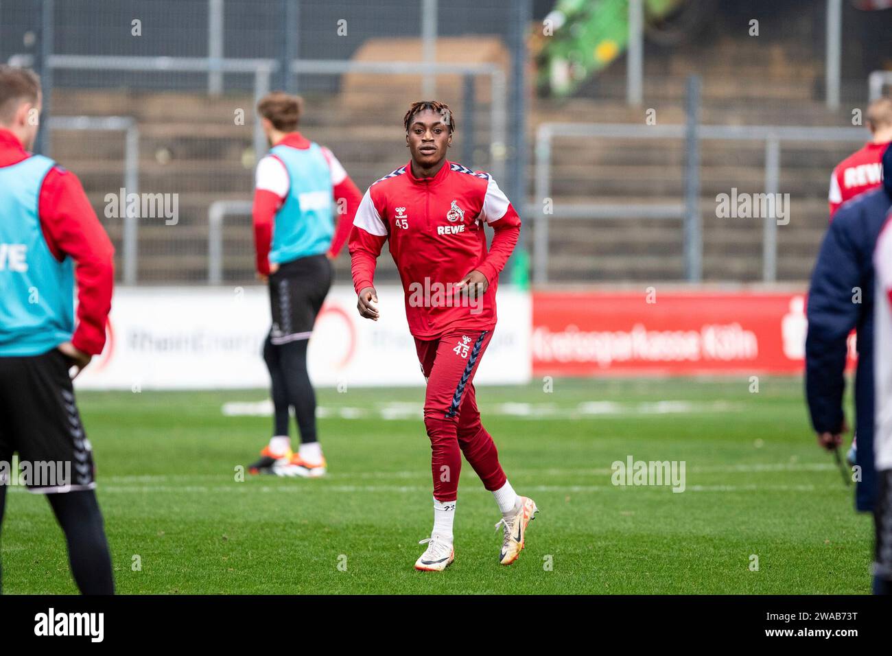 Koeln, Deutschland. 03rd Jan, 2024. Justin Diehl (1. FC K?ln, 45) 1. FC K?ln, Training 03.01. ...
