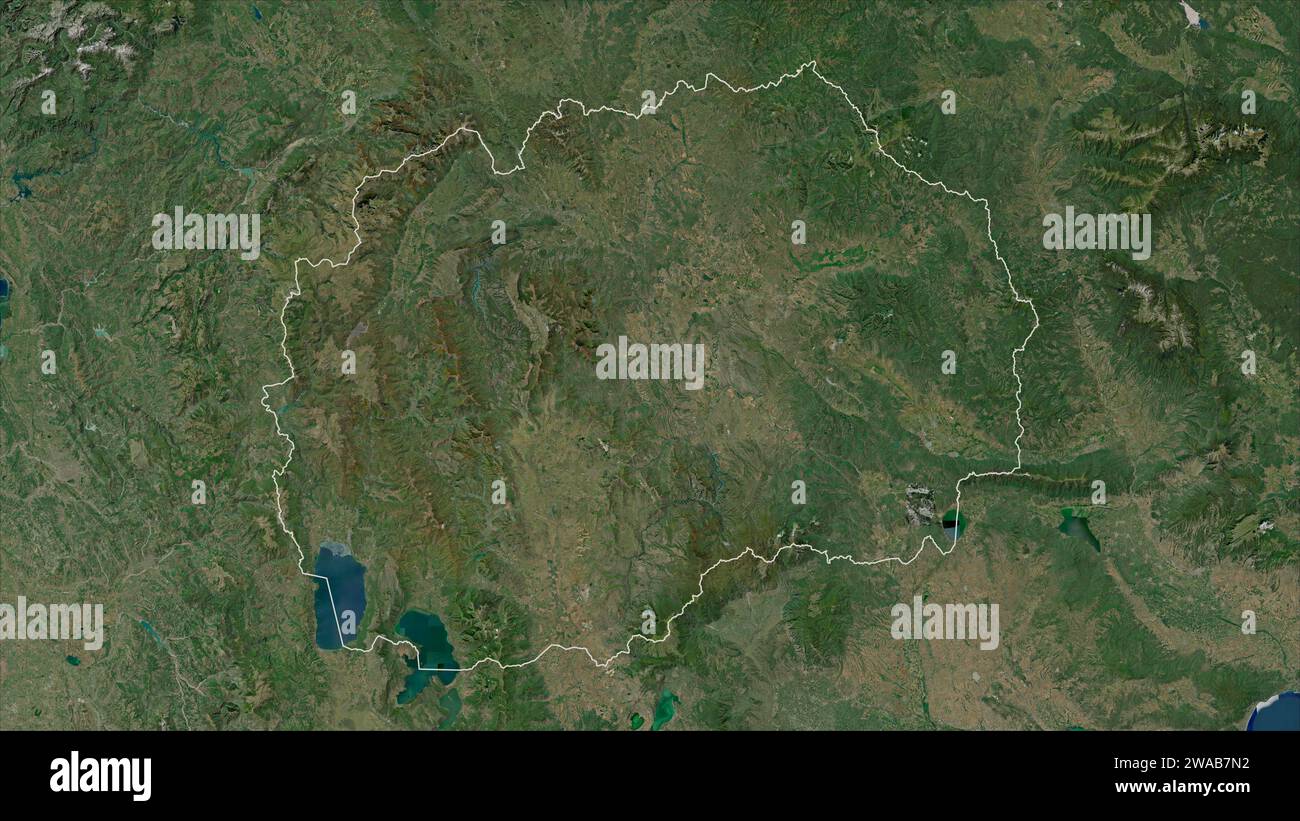 Macedonia map zoom border satellite hi-res stock photography and images - Alamy
