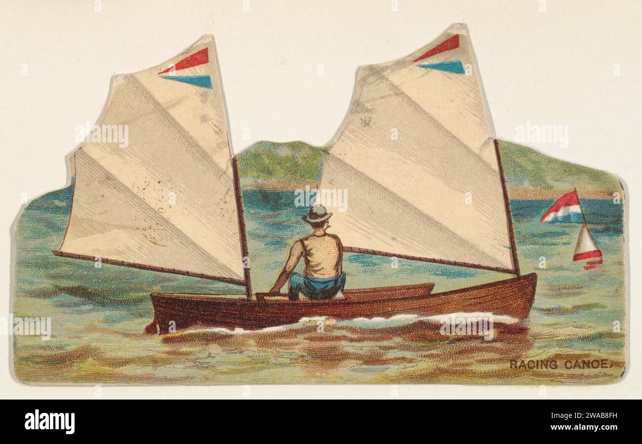 Racing Canoe, from the Types of Vessels series (N139) issued by Duke ...