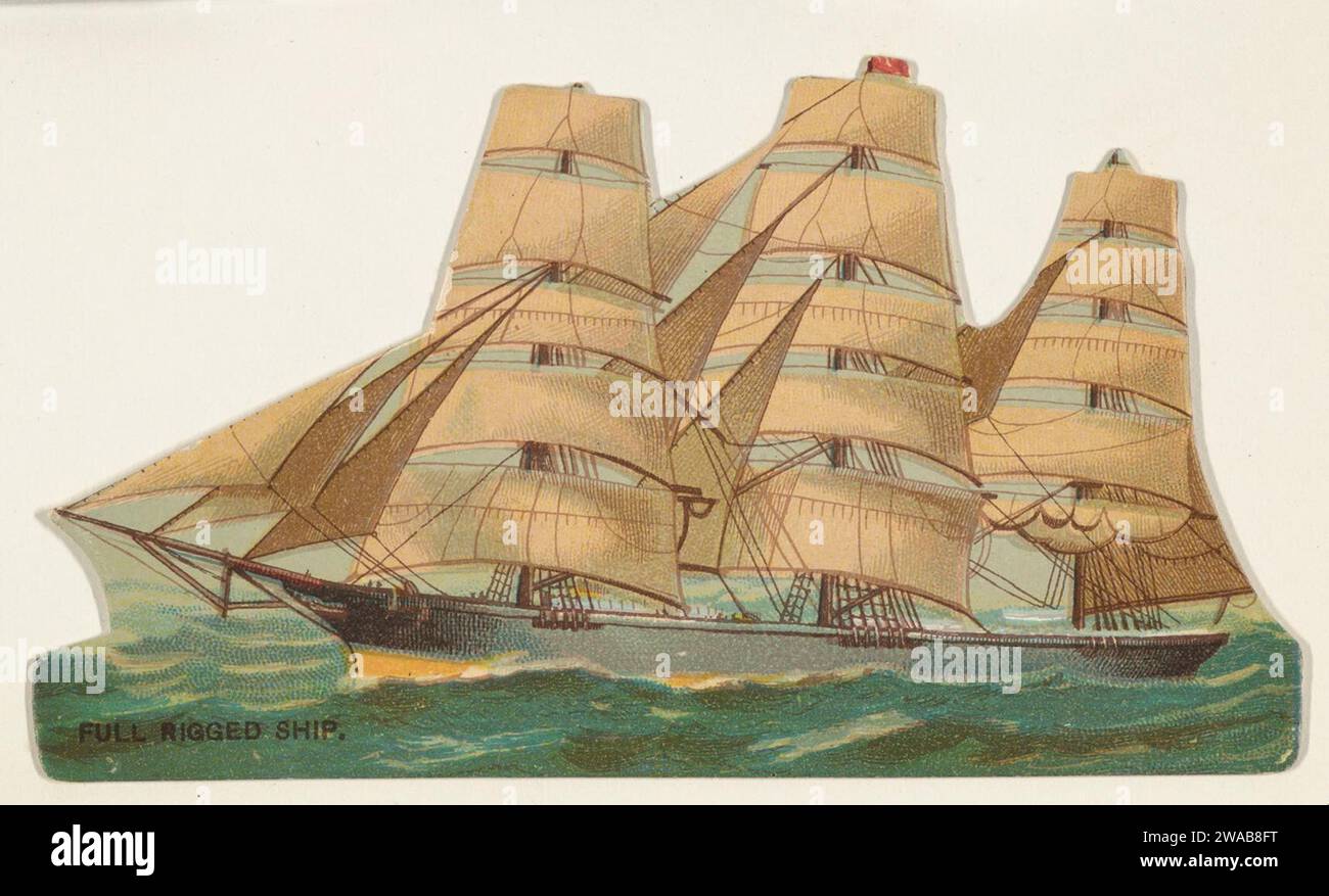 Full Rigged Ship, from the Types of Vessels series (N139) issued by ...