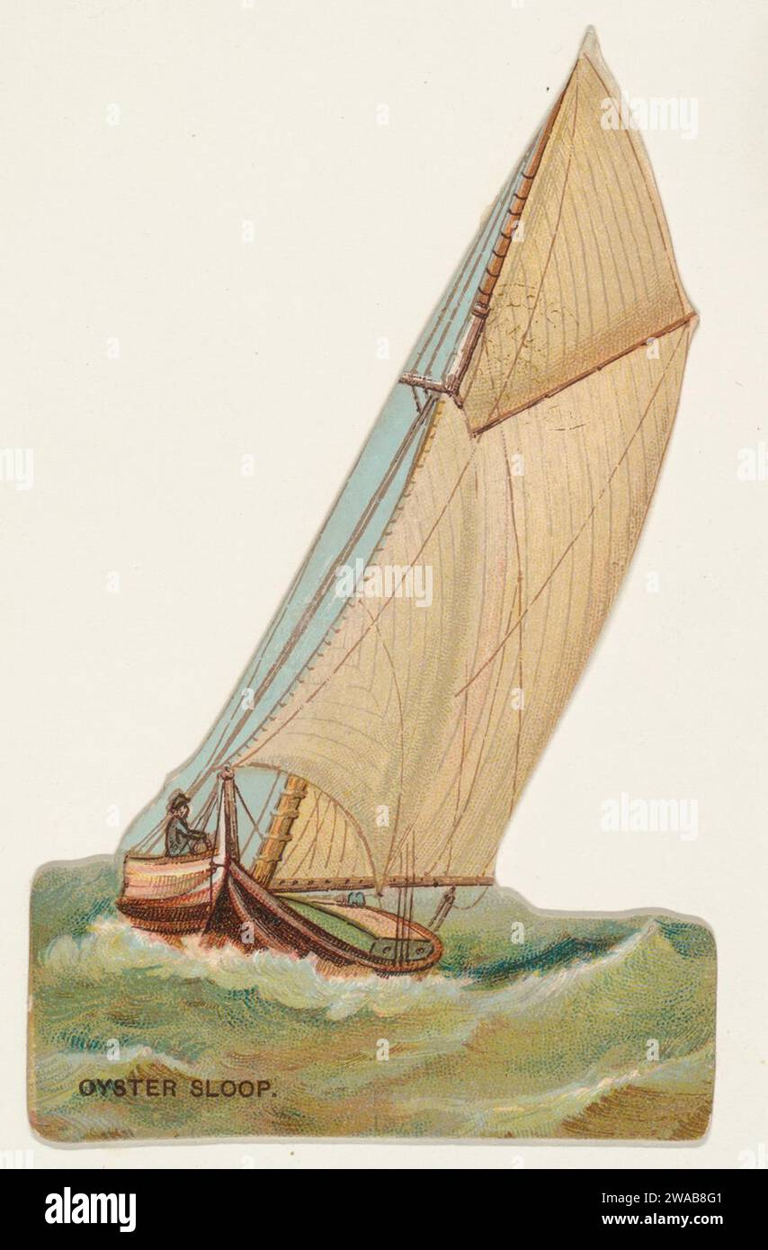 Oyster Sloop, from the Types of Vessels series (N139) issued by Duke ...