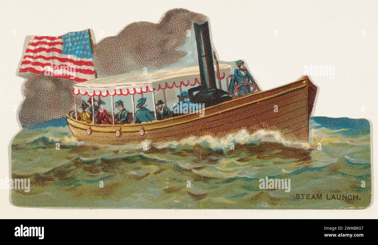 Steam Launch, from the Types of Vessels series (N139) issued by Duke ...