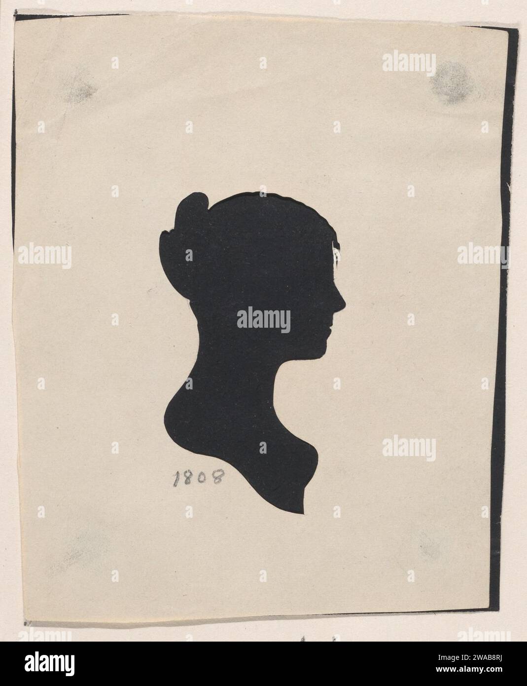 Silhouette of Mrs. Anna Little Peabody 1950 by Moses Chapman Stock ...