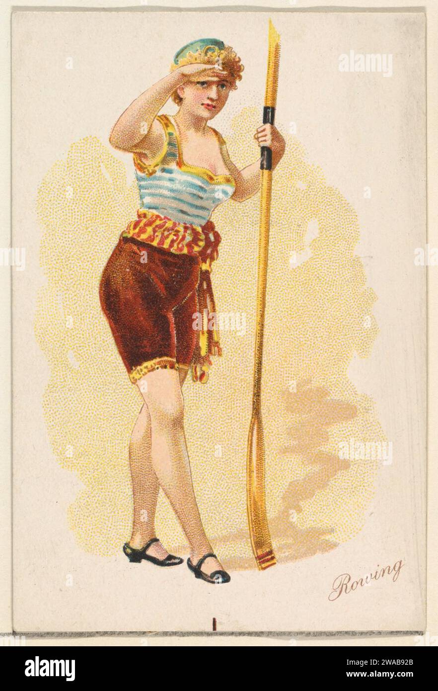 Rowing, from the Pretty Athletes series (N196) issued by Wm. S. Kimball ...