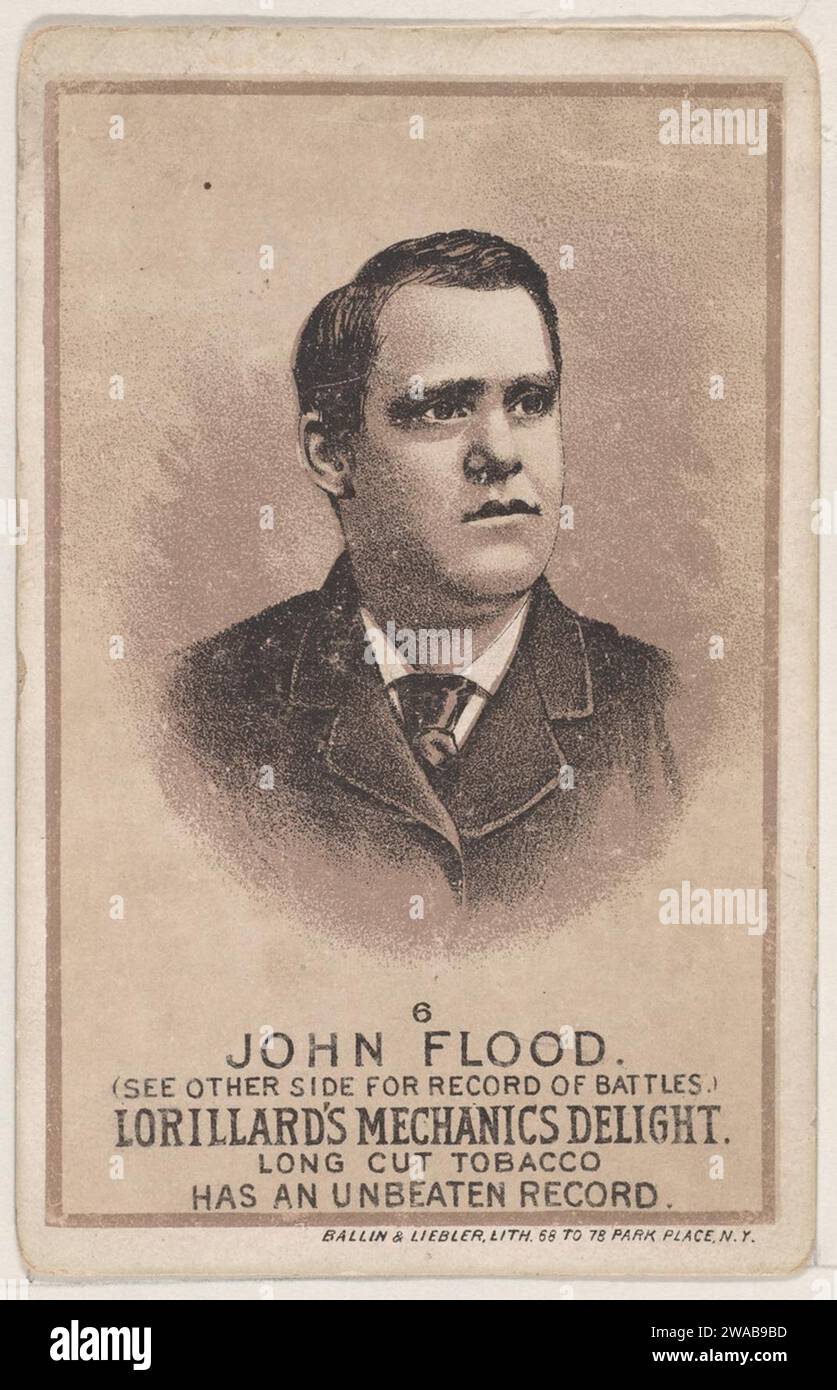 Card 6, John Flood, from the Prizefighters series (N269) issued by P ...