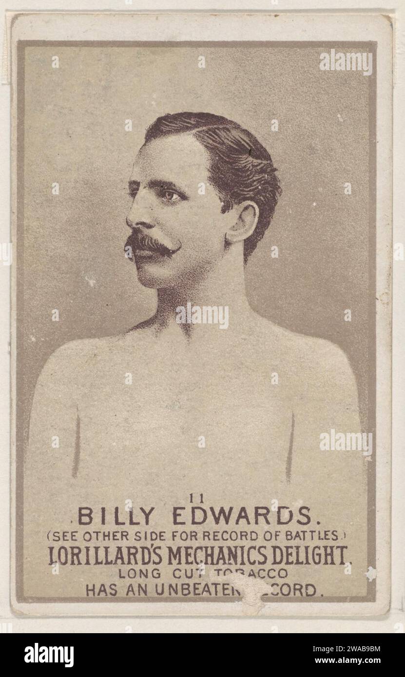 Card 11, Billy Edwards, from the Prizefighters series (N269) issued by P. Lorillard Company to ...