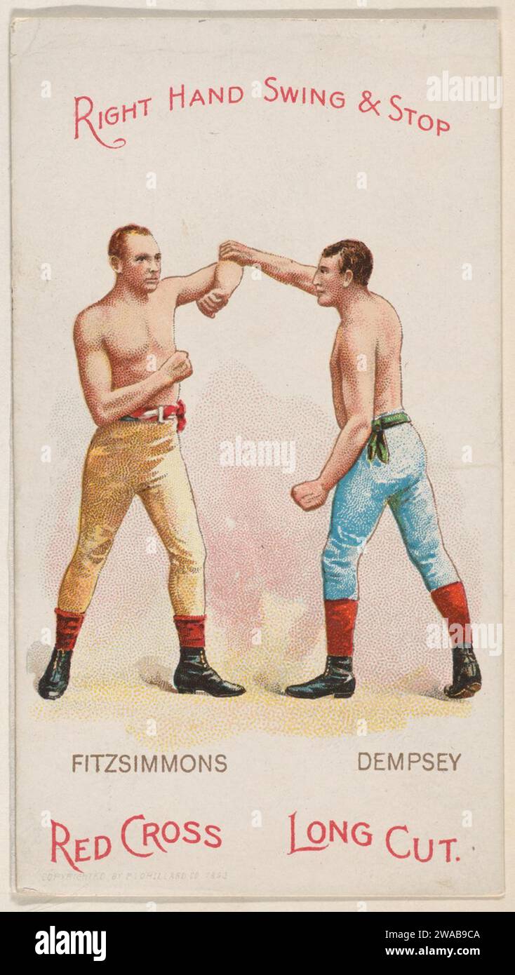 Right Hand Swing and Stop, Bob Fitzsimmons and Jack Dempsey, from the ...