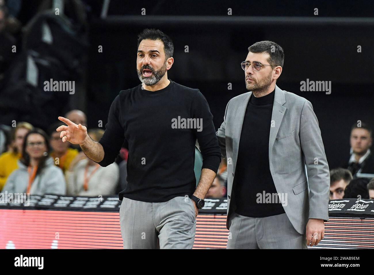 02.01.2024, ratiopharm arena, Neu-Ulm, GER, BBL, ratiopharm Ulm vs Basketball L?wen Braunschweig ...