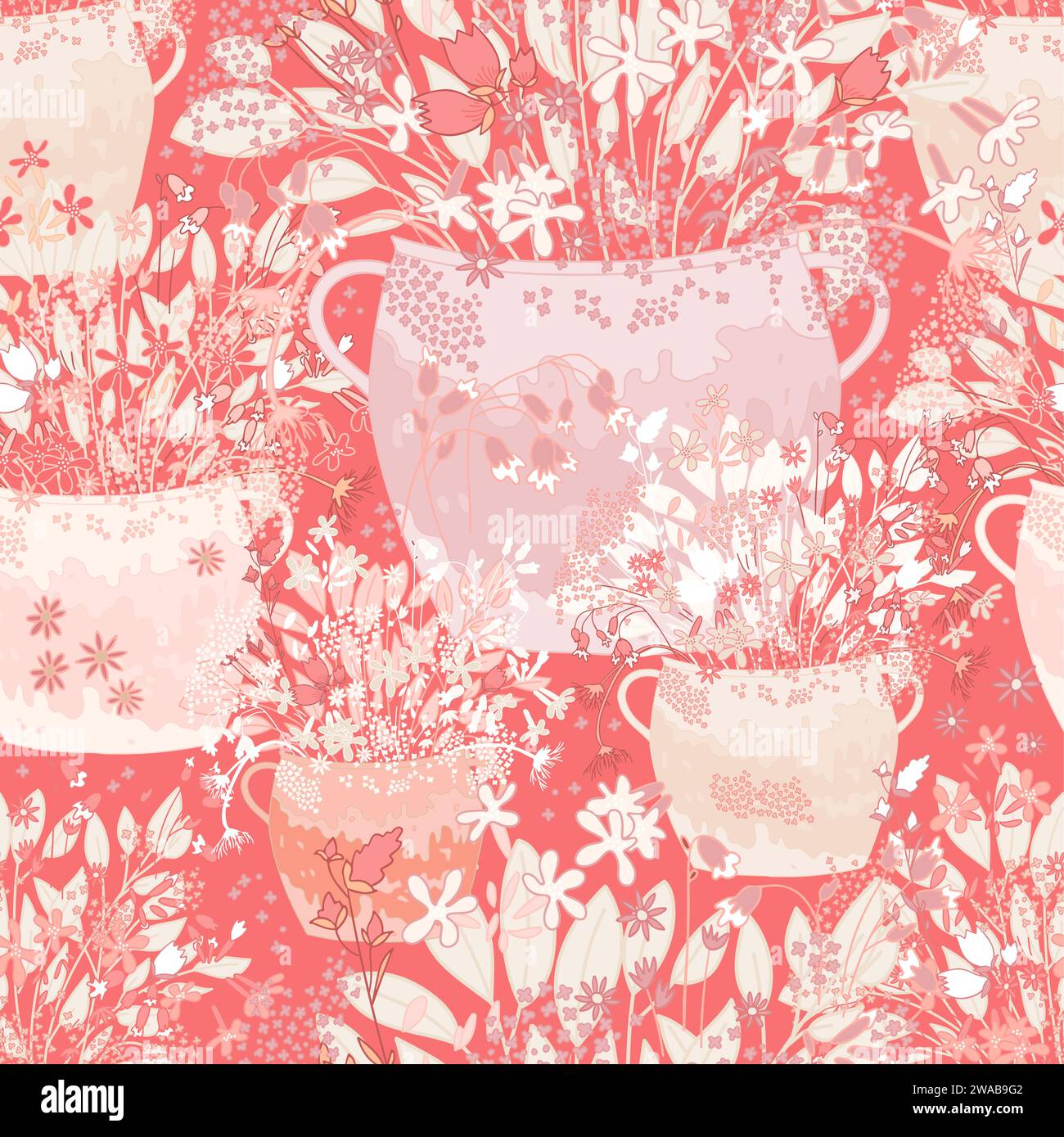 Overlapping floral hi-res stock photography and images - Alamy