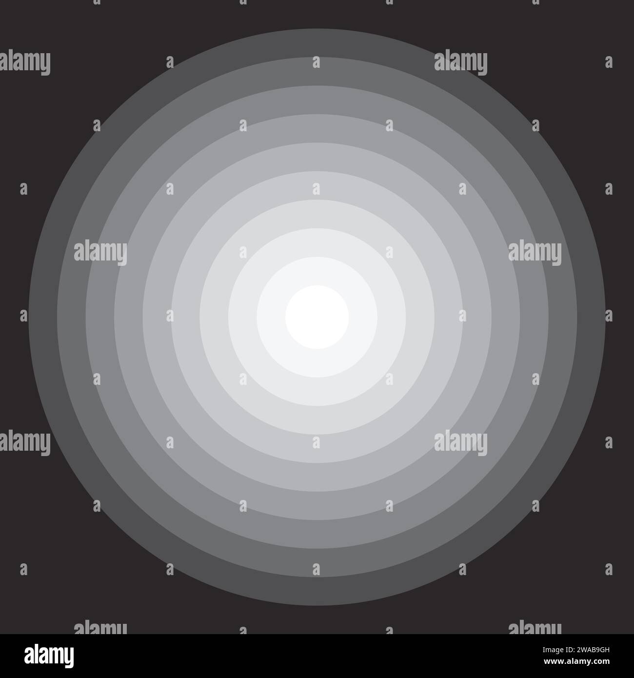 Illustration of Black and White Multiple Layers Sphere Radius Abstract ...
