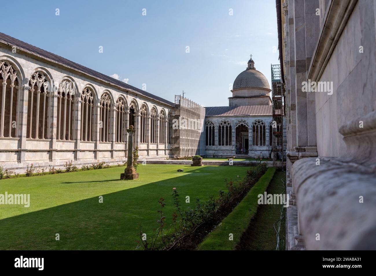 Famous Camposanto cemetery near the cathedral of Pisa, Italy Stock ...