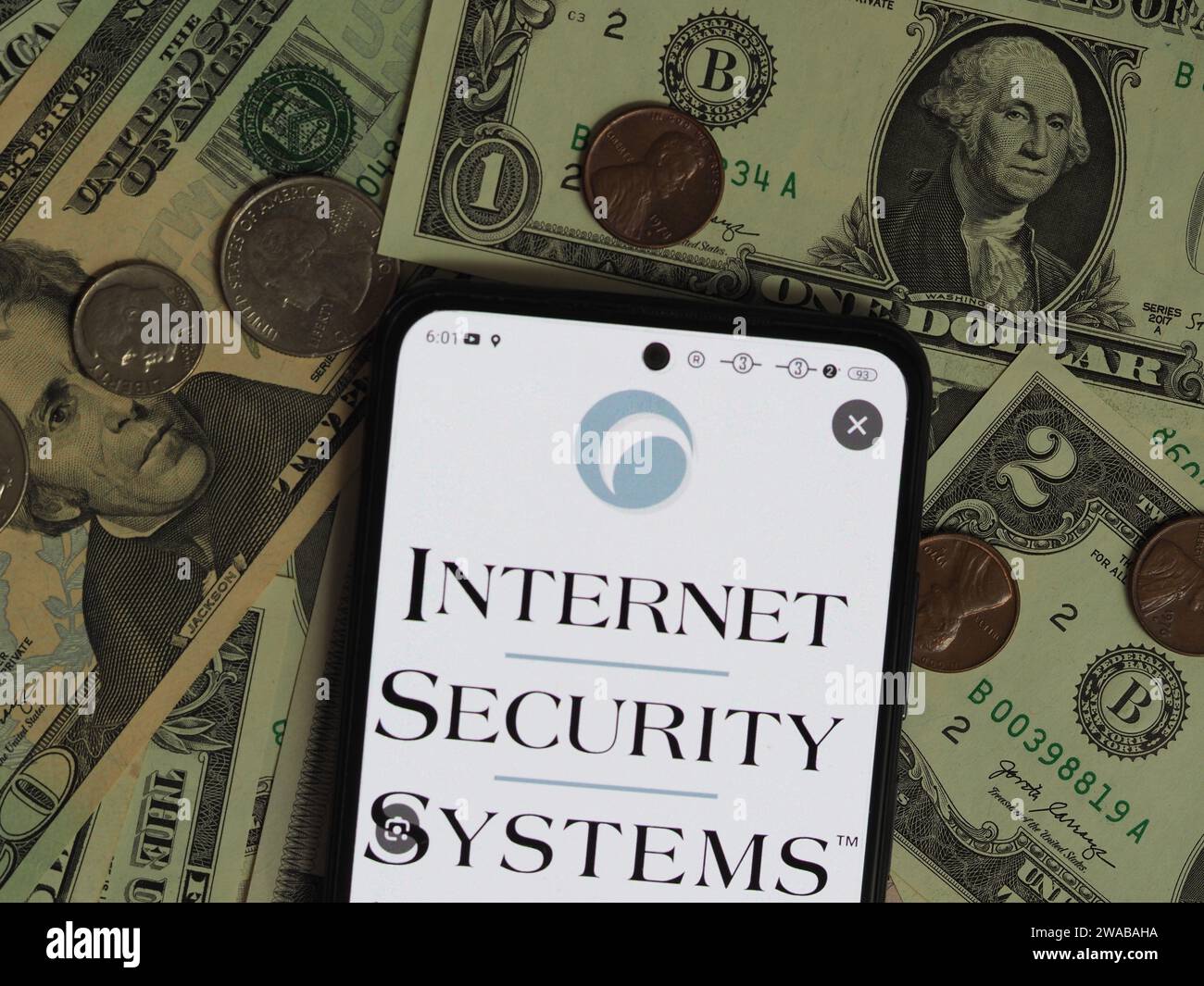 In this photo illustration, an IBM Internet Security Systems logo seen ...