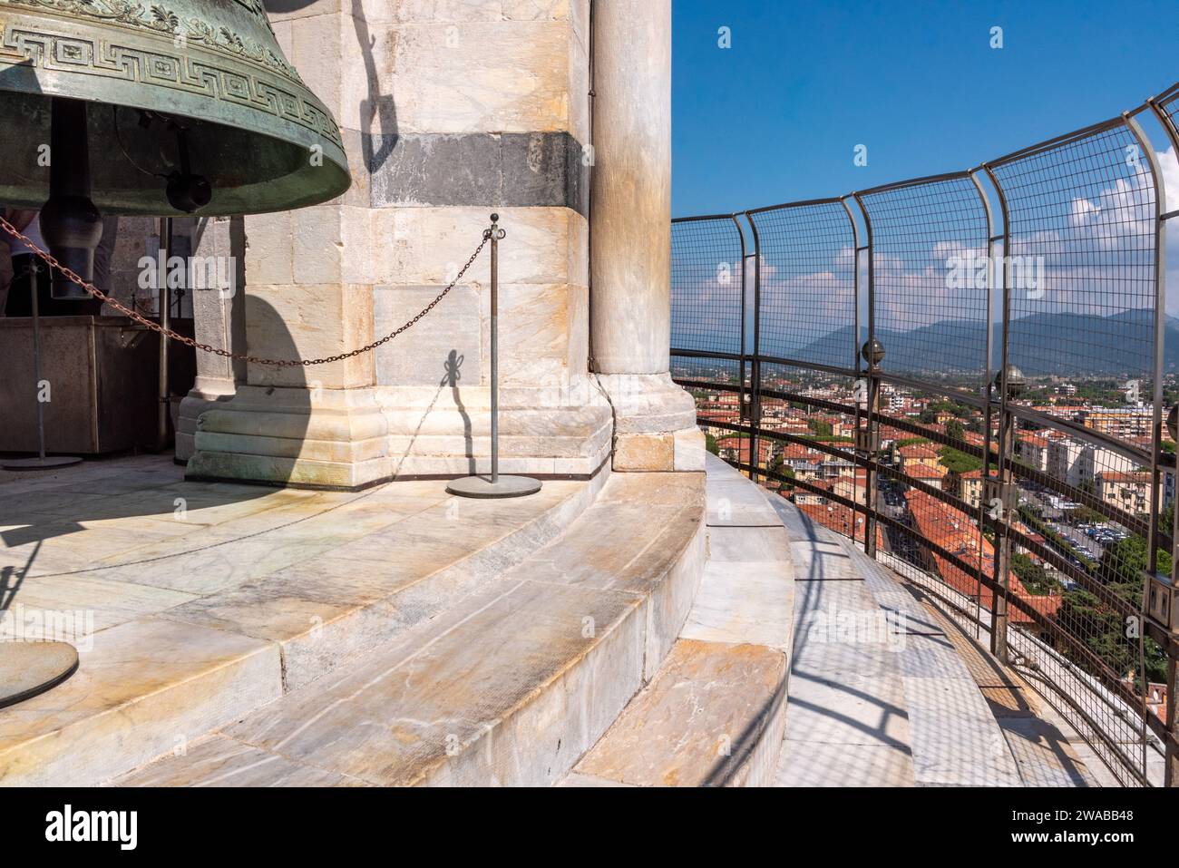Church bells at the famous leaning tower of Pisa, Italy Stock Photo - Alamy