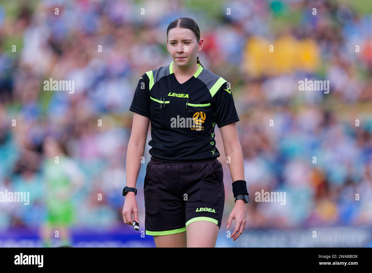 Sydney, Australia. 03rd Jan, 2024. Referee, Mikayla Ryan looks on ...