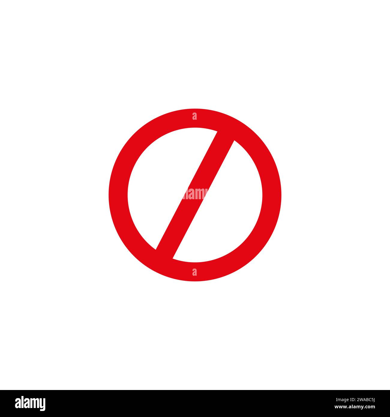 red prohibition sign on white plate isolated on white background. eps ...