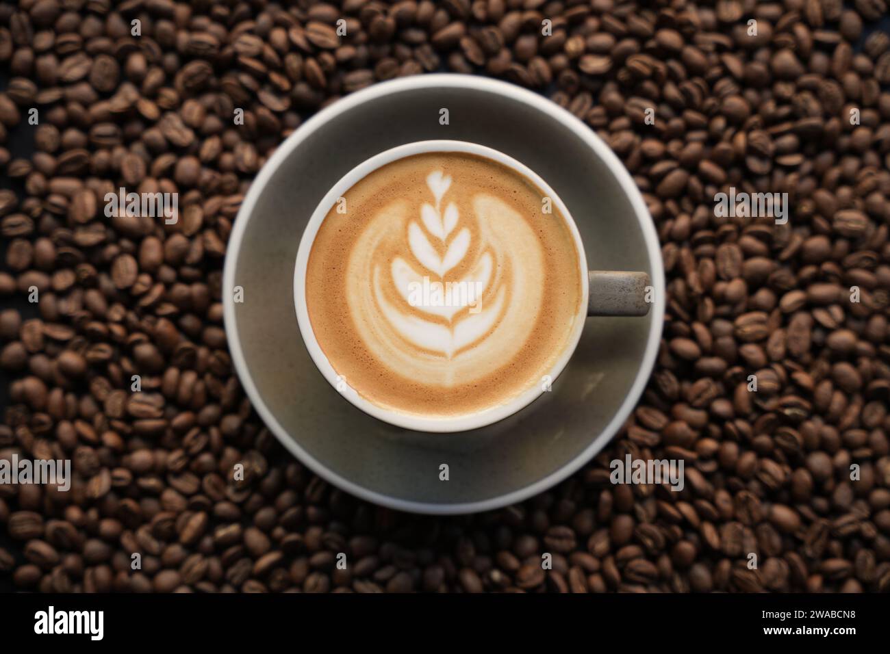 Coffee shop top view hi-res stock photography and images - Alamy