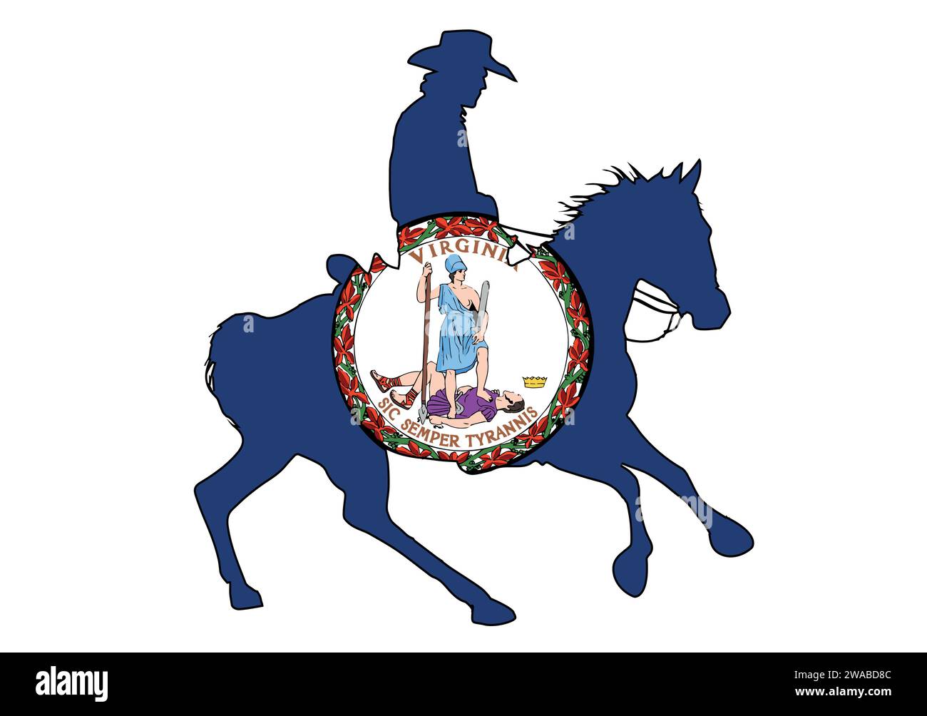 Silhouette of a cowboy riding a horse Stock Vector Images - Alamy