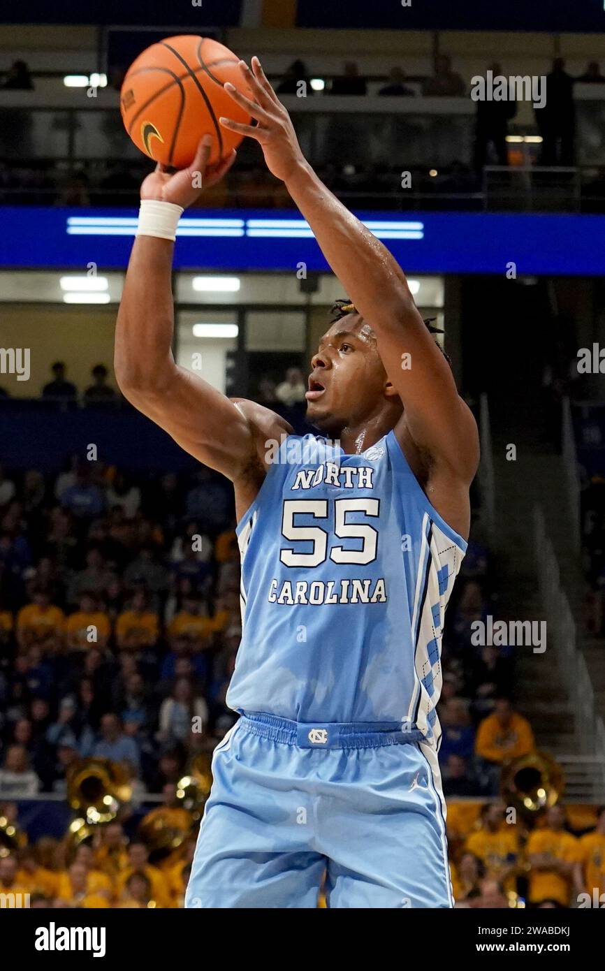 North Carolina forward Harrison Ingram (55) shoots during the first ...