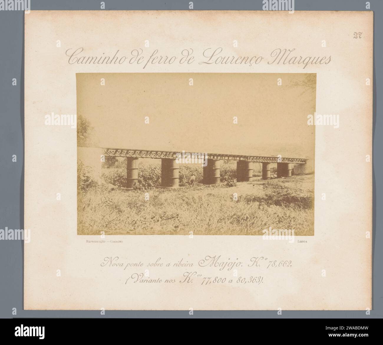 Spoorbrug Bij Majojo in Mozambique, Manuel Roman Pereira, c. 1886 - c ...