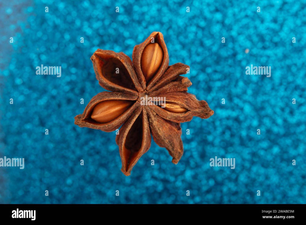 Revealing macro food ingredient close up of highly patternedIllicium ...