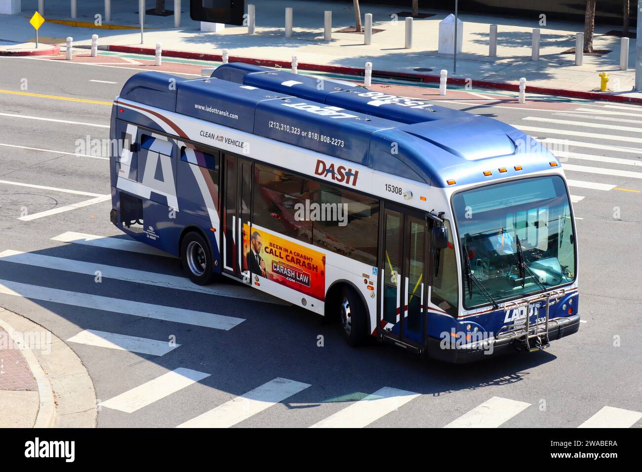 Los Angeles, California: Los Angeles LADOT Transit DASH Bus Stock Photo ...