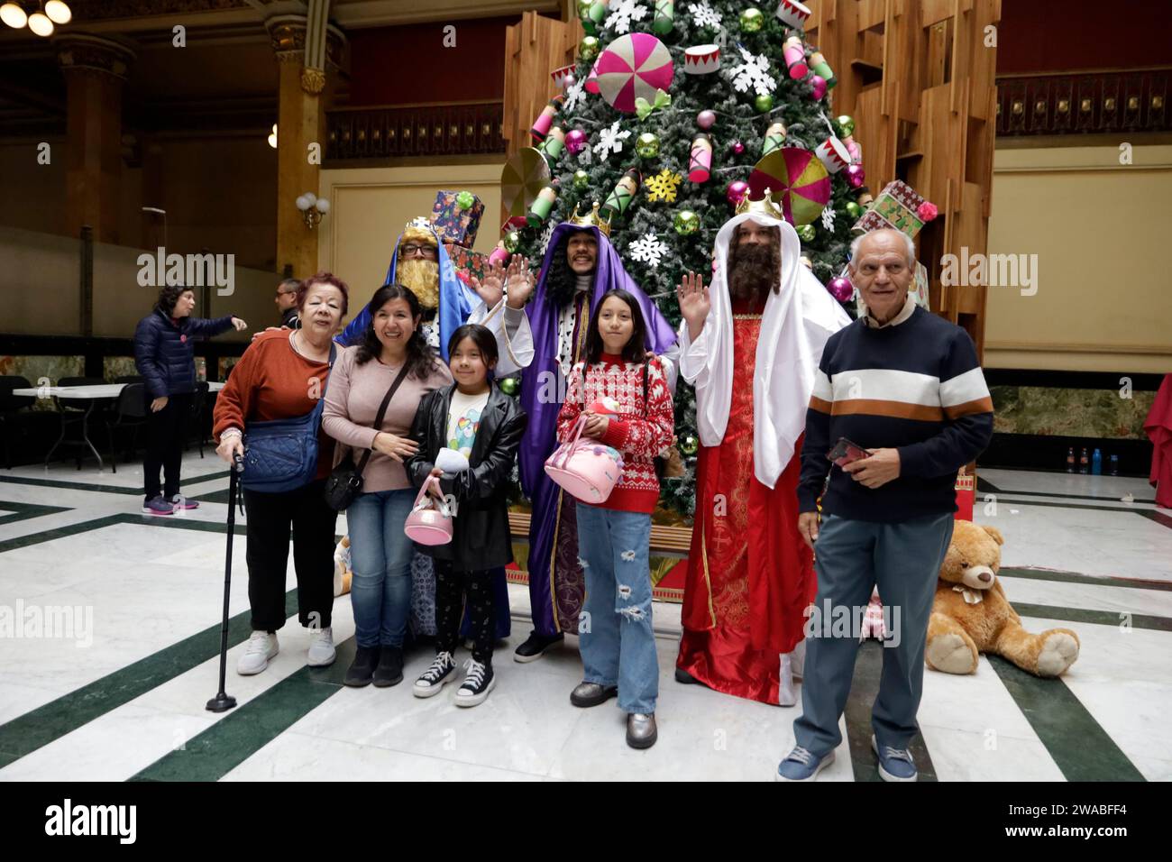 Non Exclusive: January 2, 2024, Mexico City, Mexico: Girls and boys ...