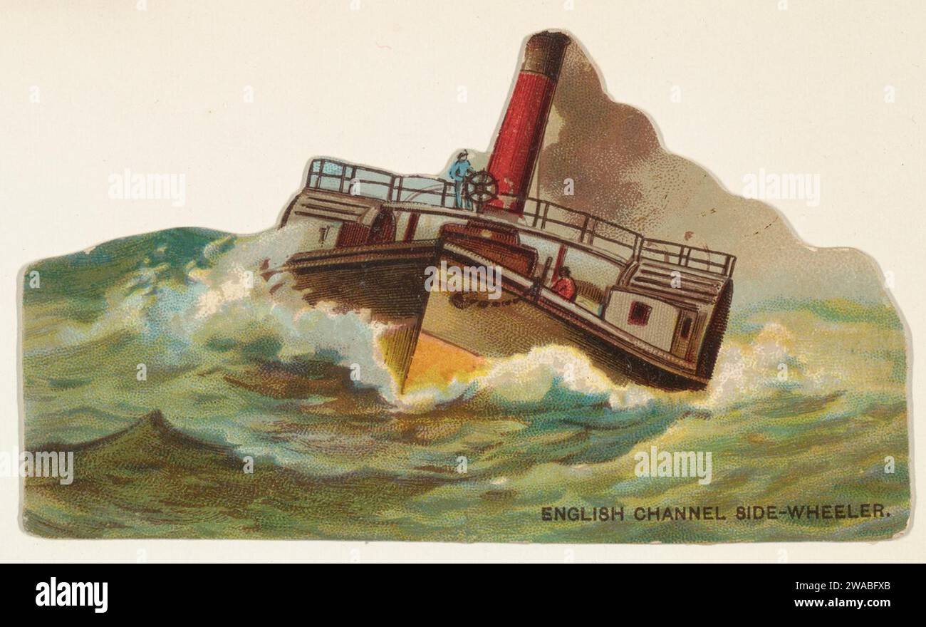 English Channel Side-Wheeler, from the Types of Vessels series (N139 ...