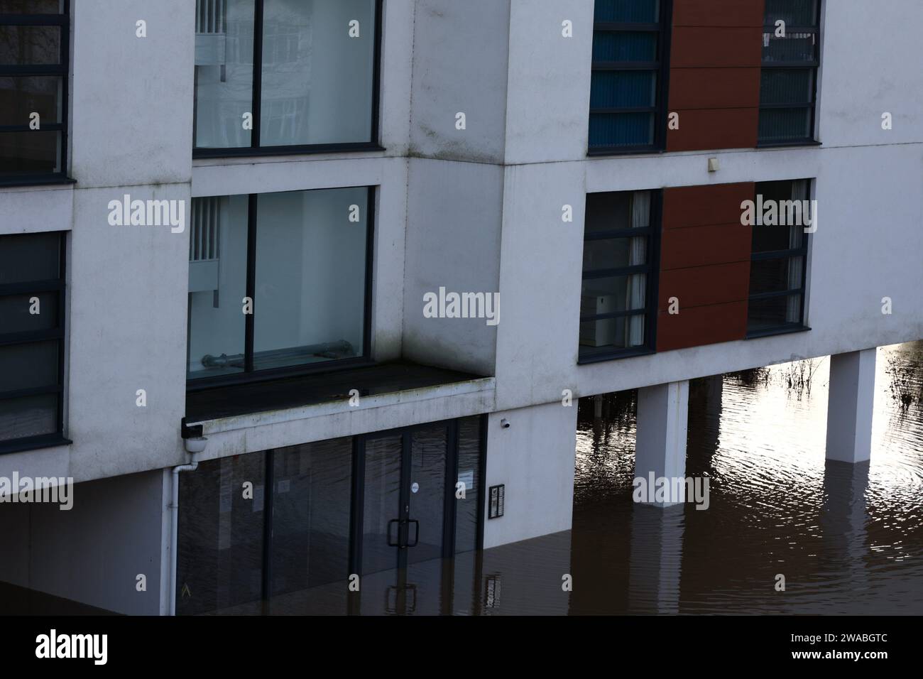 Hereford, Herefordshire, 3 January 2024. Severe flooding as the River ...