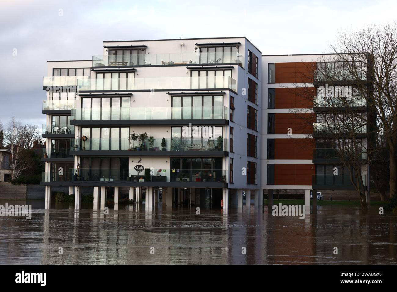 Hereford, Herefordshire, 3 January 2024. Severe flooding as the River ...