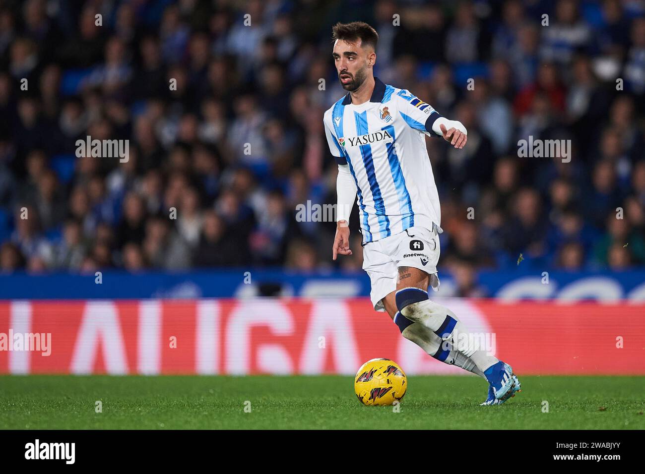 Brais Mendez of Real Sociedad in action during the LaLiga EA Sports ...