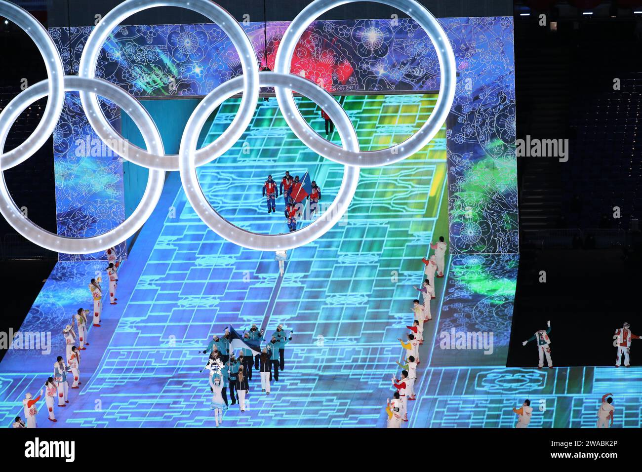 FEB 4, 2022 - Beijing, China: Kelly Sildaru and Martin Himma are the ...