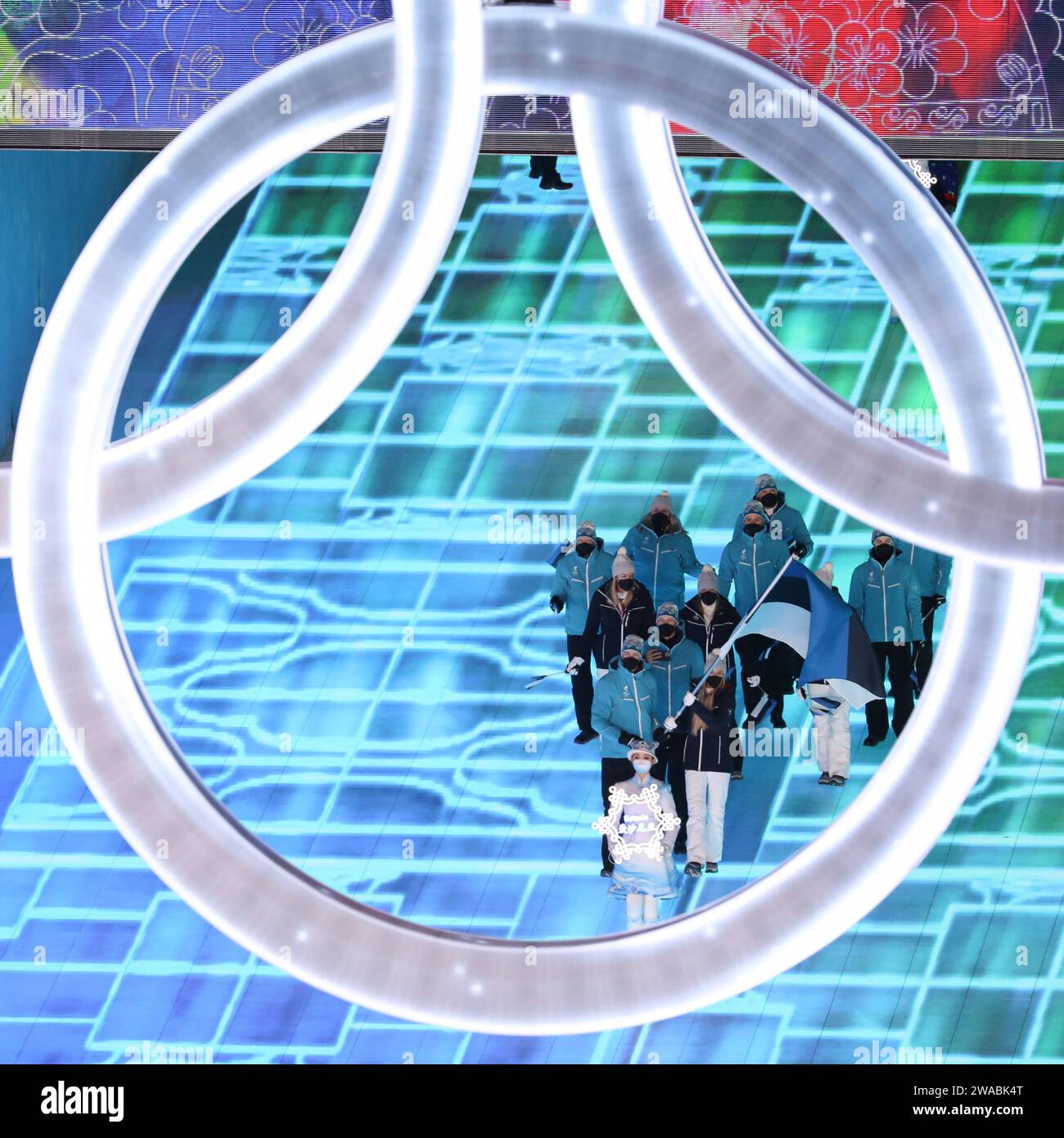 FEB 4, 2022 - Beijing, China: Kelly Sildaru and Martin Himma are the ...