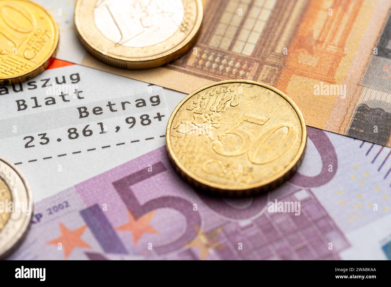 3 January 2024: Account statement with high account balance surrounded ...