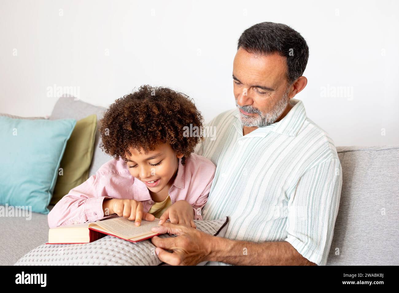 Grandfather grandson posing on hi-res stock photography and images - Alamy