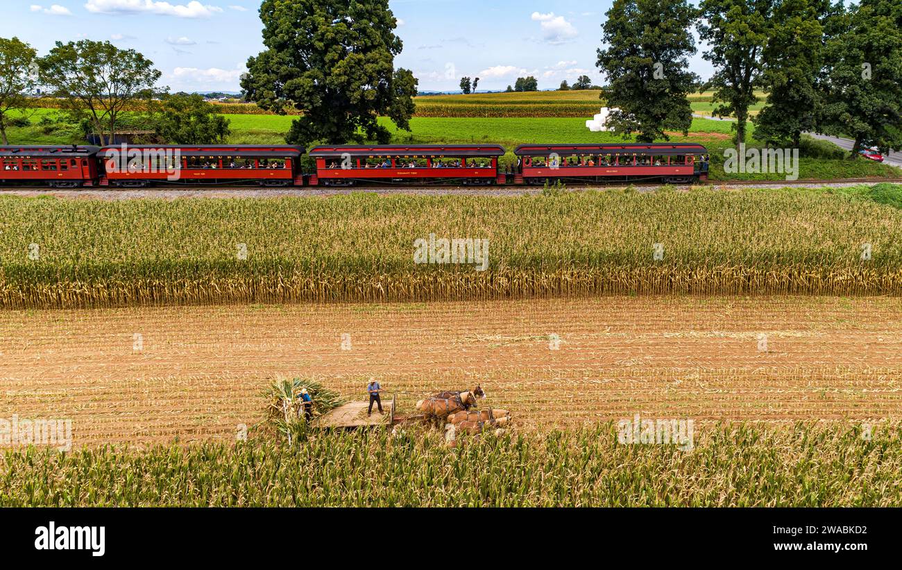 Ronks, Pennsylvania, USA, September 11, 2021 - An Aerial View of Six ...