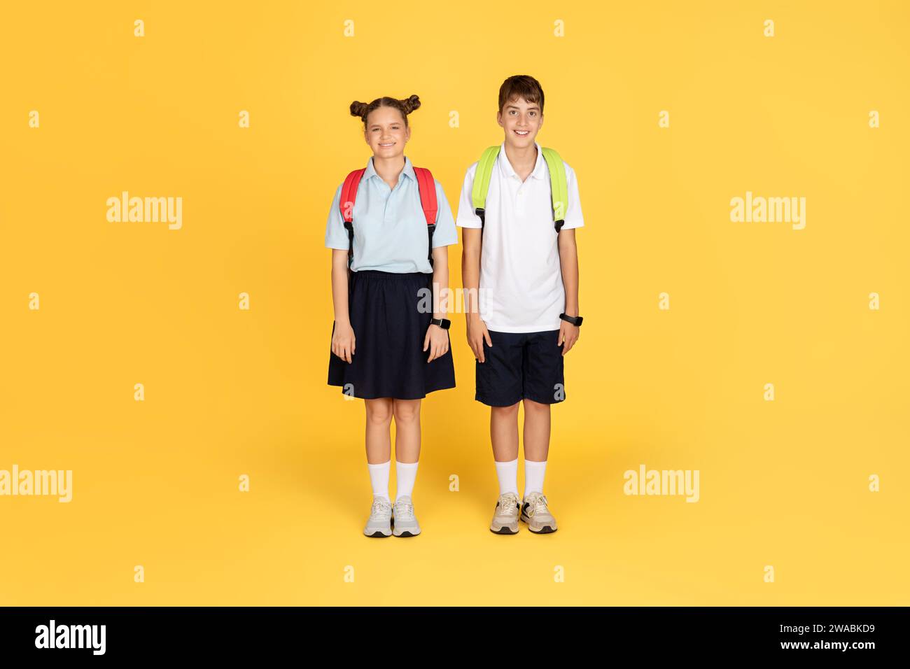 Brother sister school uniforms hi-res stock photography and images - Alamy
