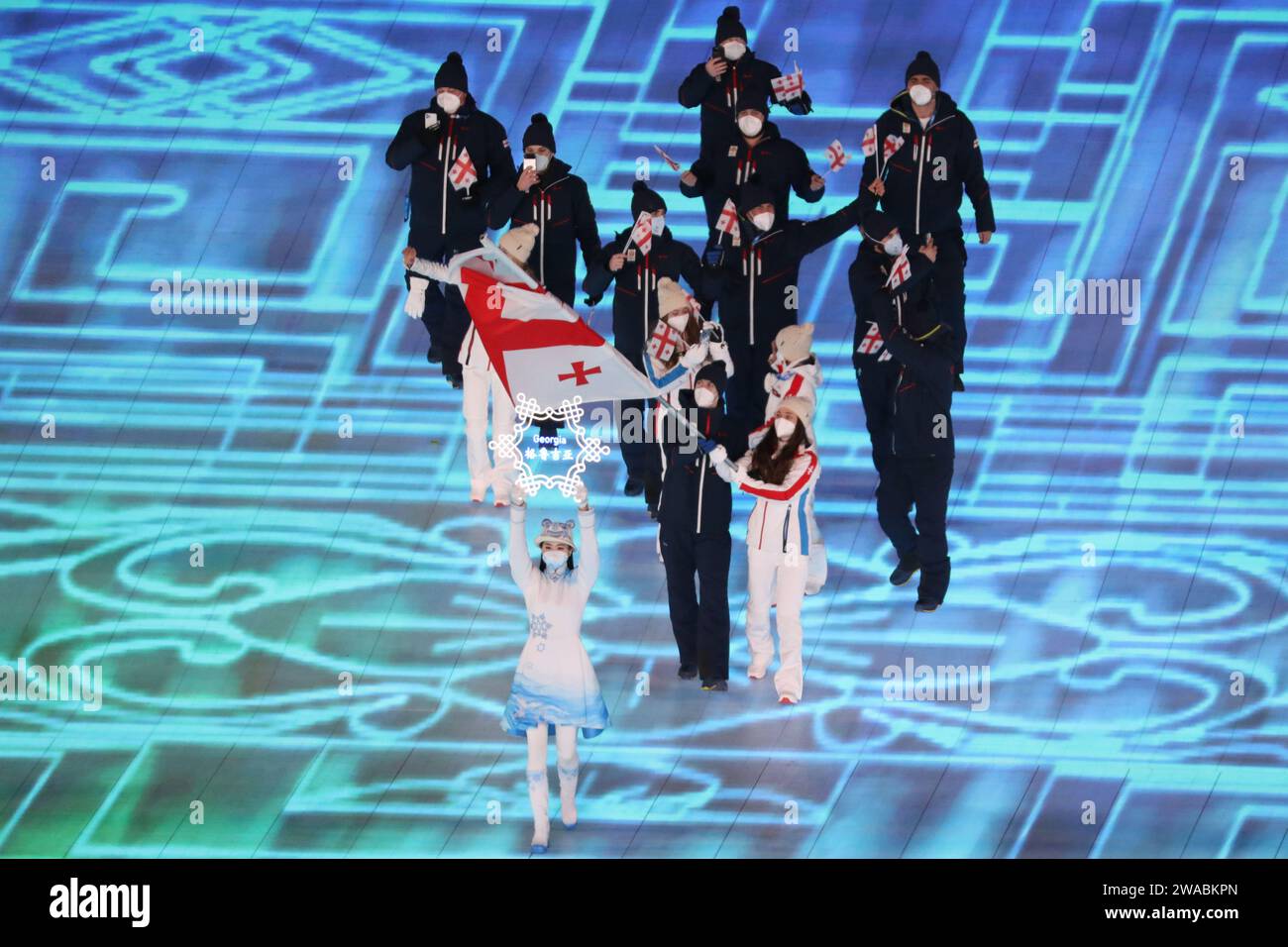 FEB 4, 2022 - Beijing, China: Nino Tsiklauri and Morisi Kvitelashvili ...