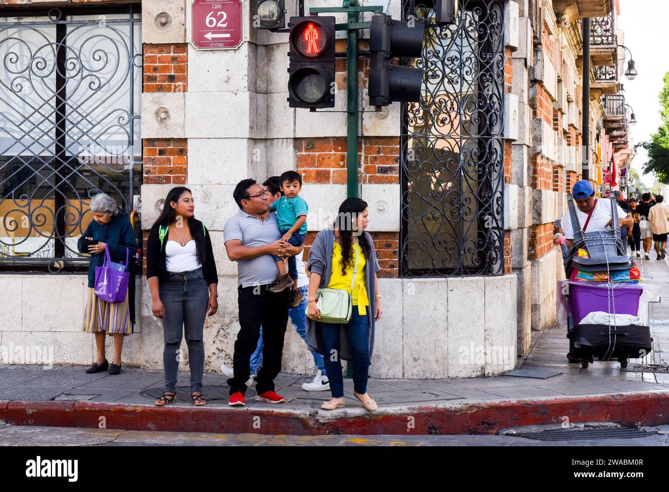 People downtown Merida Mexico Stock Photo - Alamy
