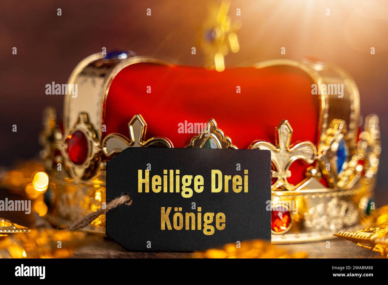 3 January 2024: Three Wise Men lettering on a shield in front of a ...