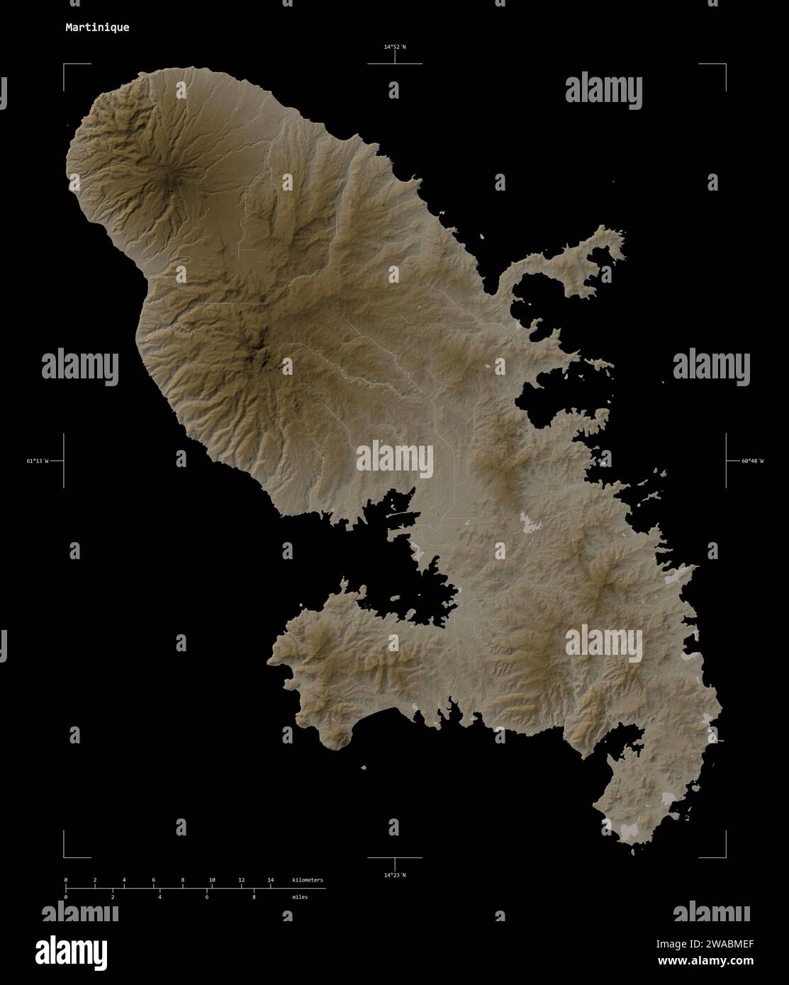 Shape of a elevation map colored in sepia tones with lakes and rivers ...