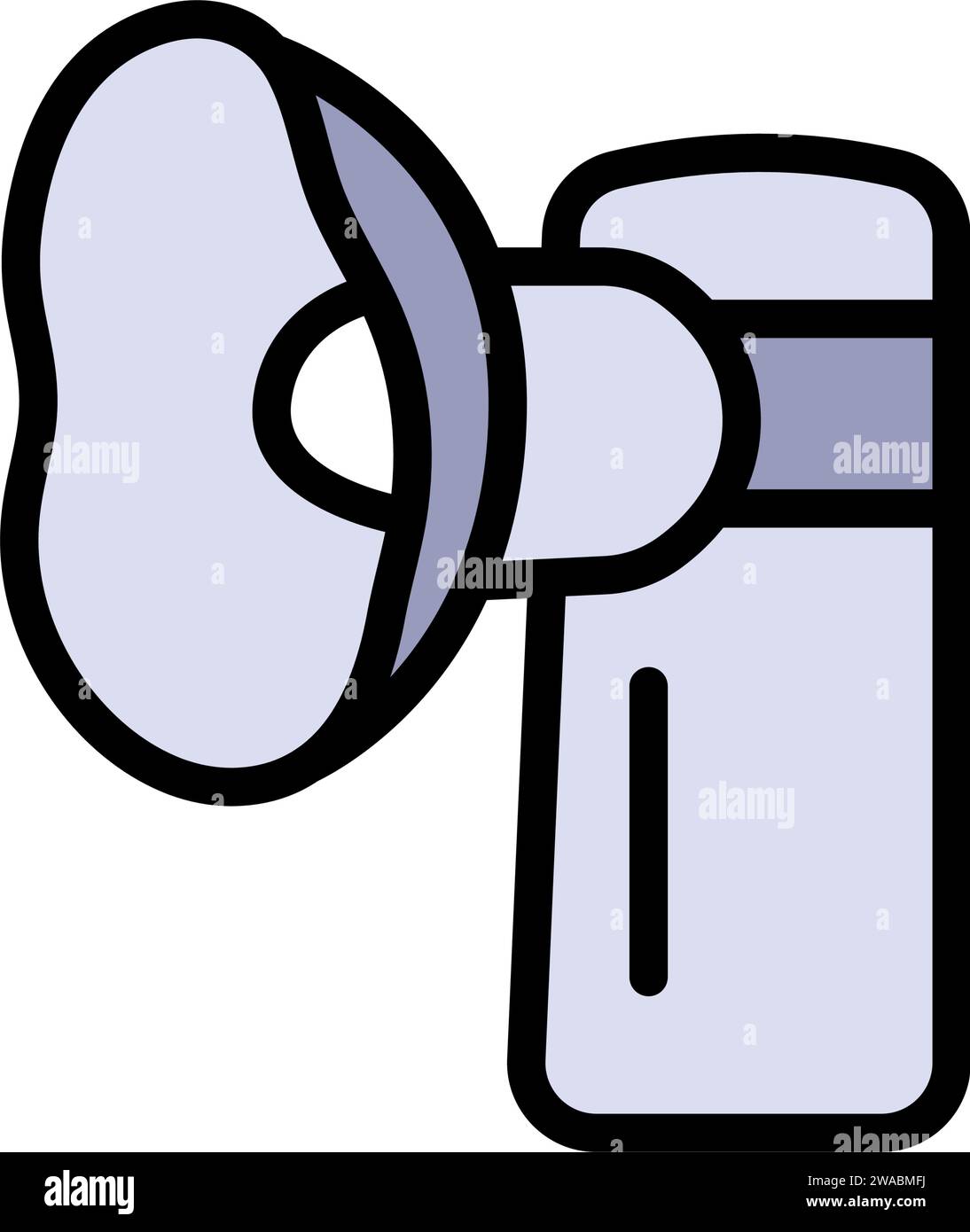 Aerosol breathing lung machine treatment icon. Color illustration of nebulizer treatment vector ...