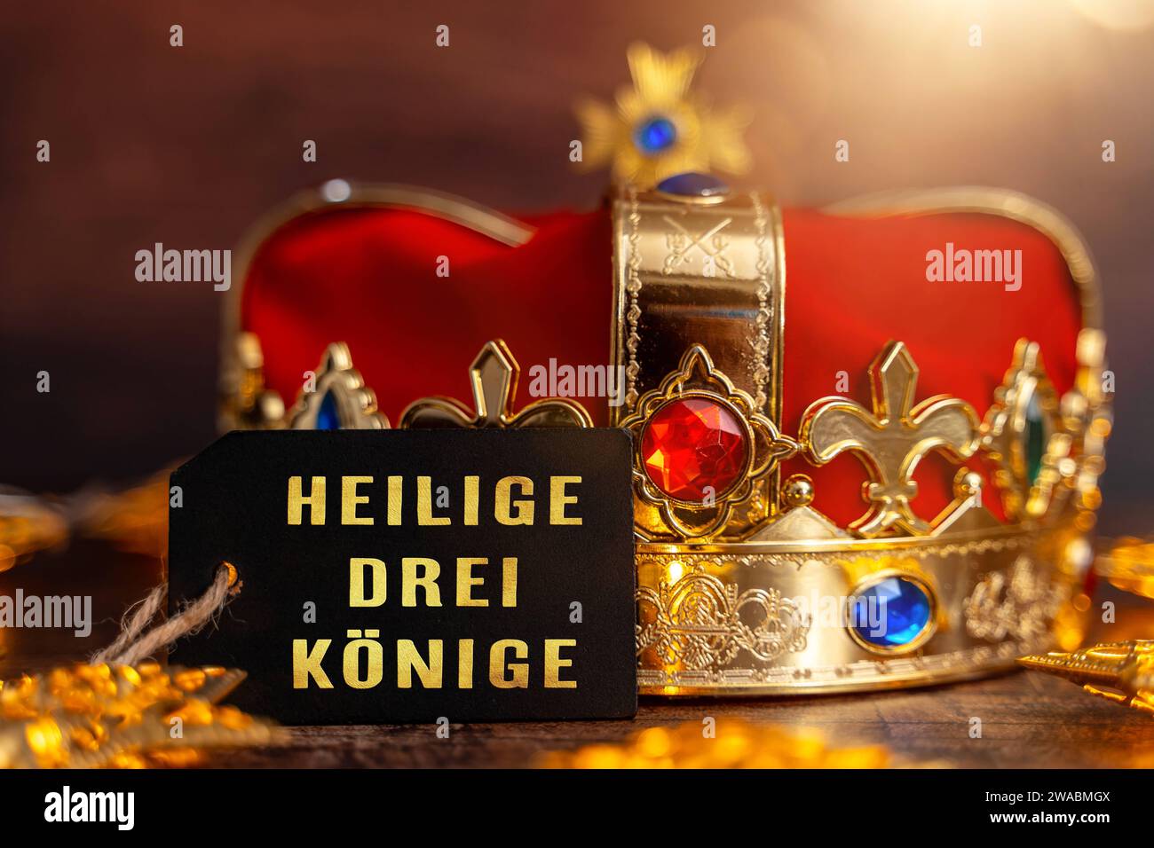 3 January 2024: Three Wise Men lettering on a shield in front of a ...