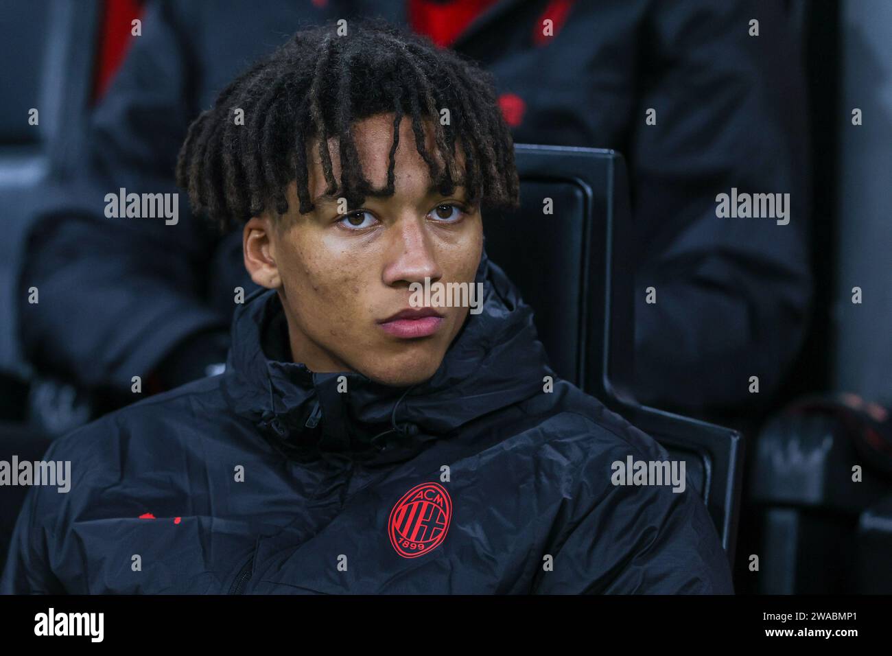 Milan, Italy. 02nd Jan, 2024. Kevin Zeroli of AC Milan looks on during ...