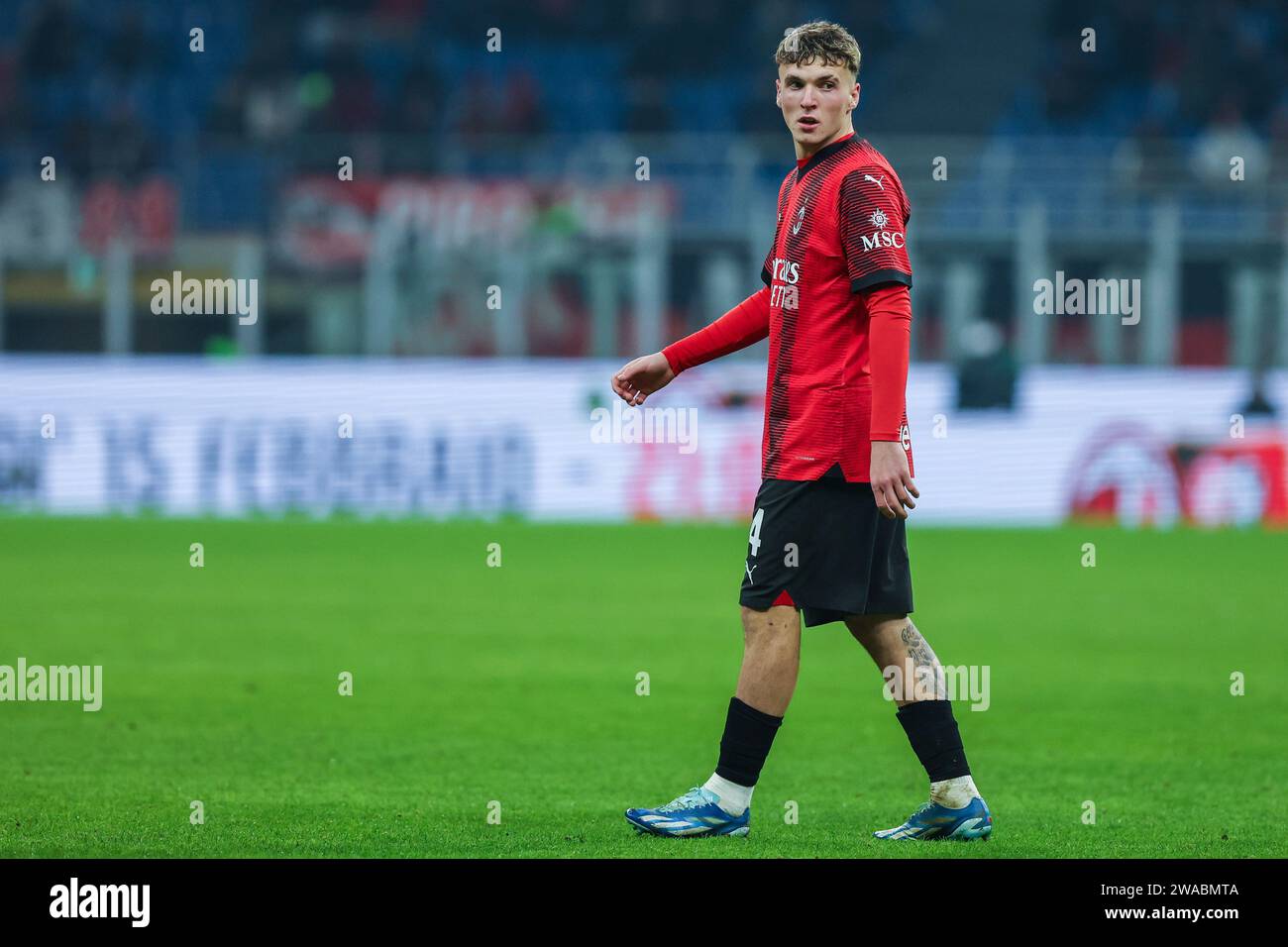 Milan, Italy. 02nd Jan, 2024. Alejandro Jimenez of AC Milan seen in ...