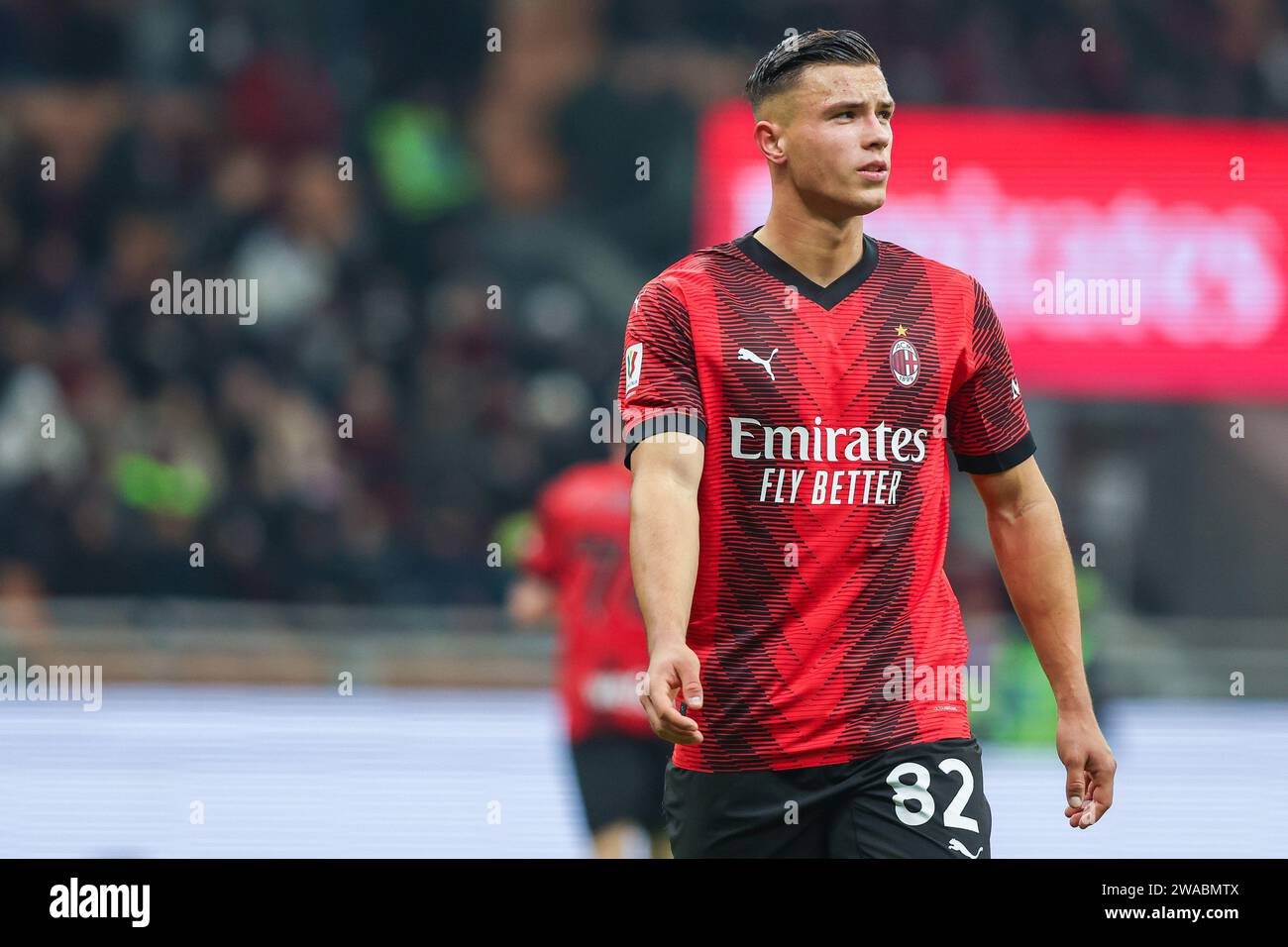 Milan, Italy. 02nd Jan, 2024. Jan-Carlo Simic of AC Milan seen during ...