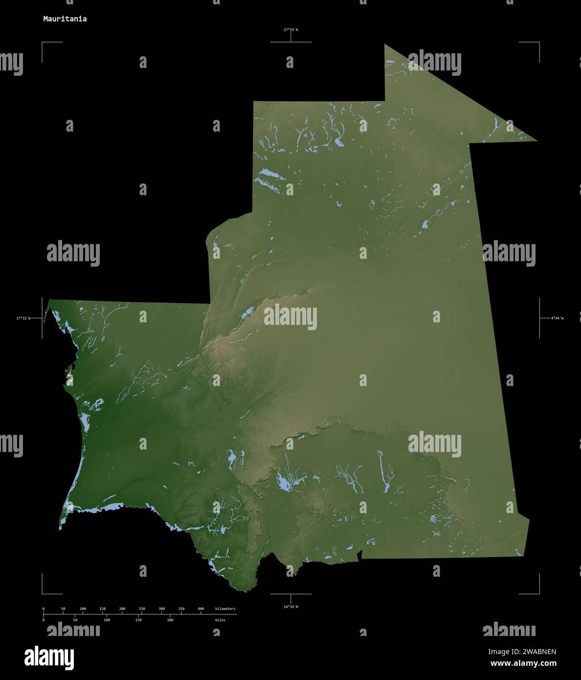 Shape of a Pale colored elevation map with lakes and rivers of the ...