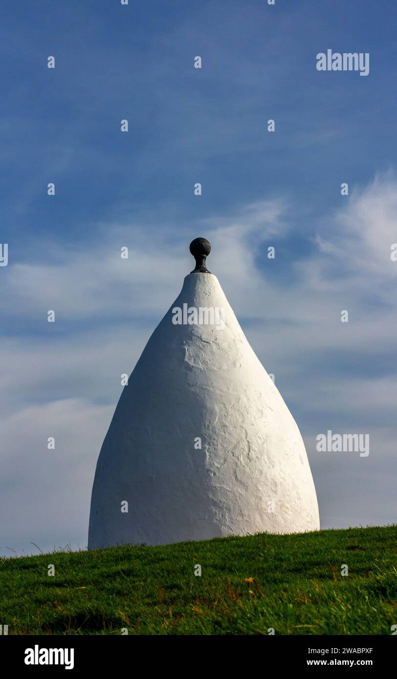 View of White Nancy a structure overlooking Bollington in Cheshire ...