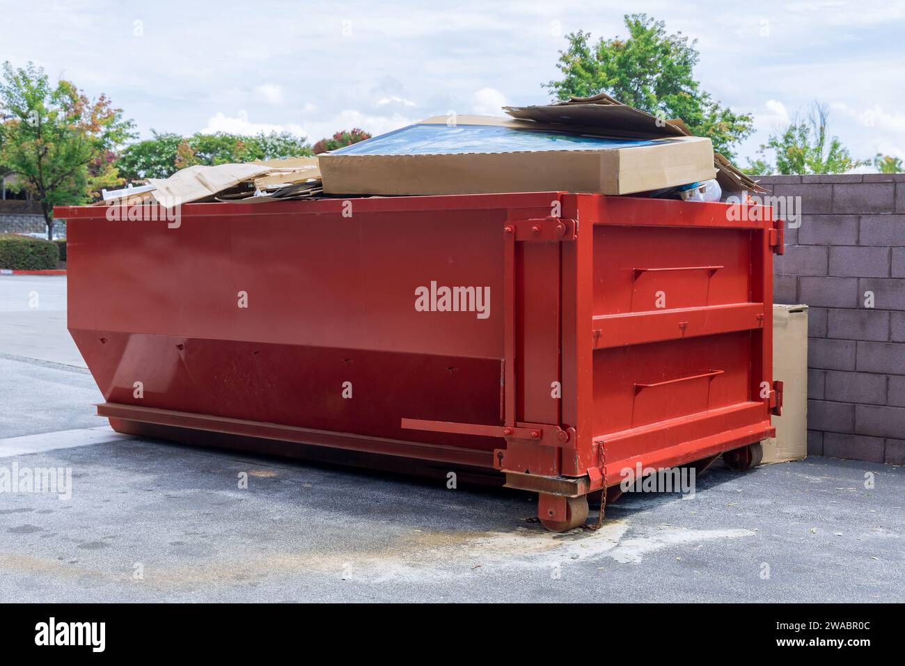 Garbage bin metal containers for construction waste during house ...