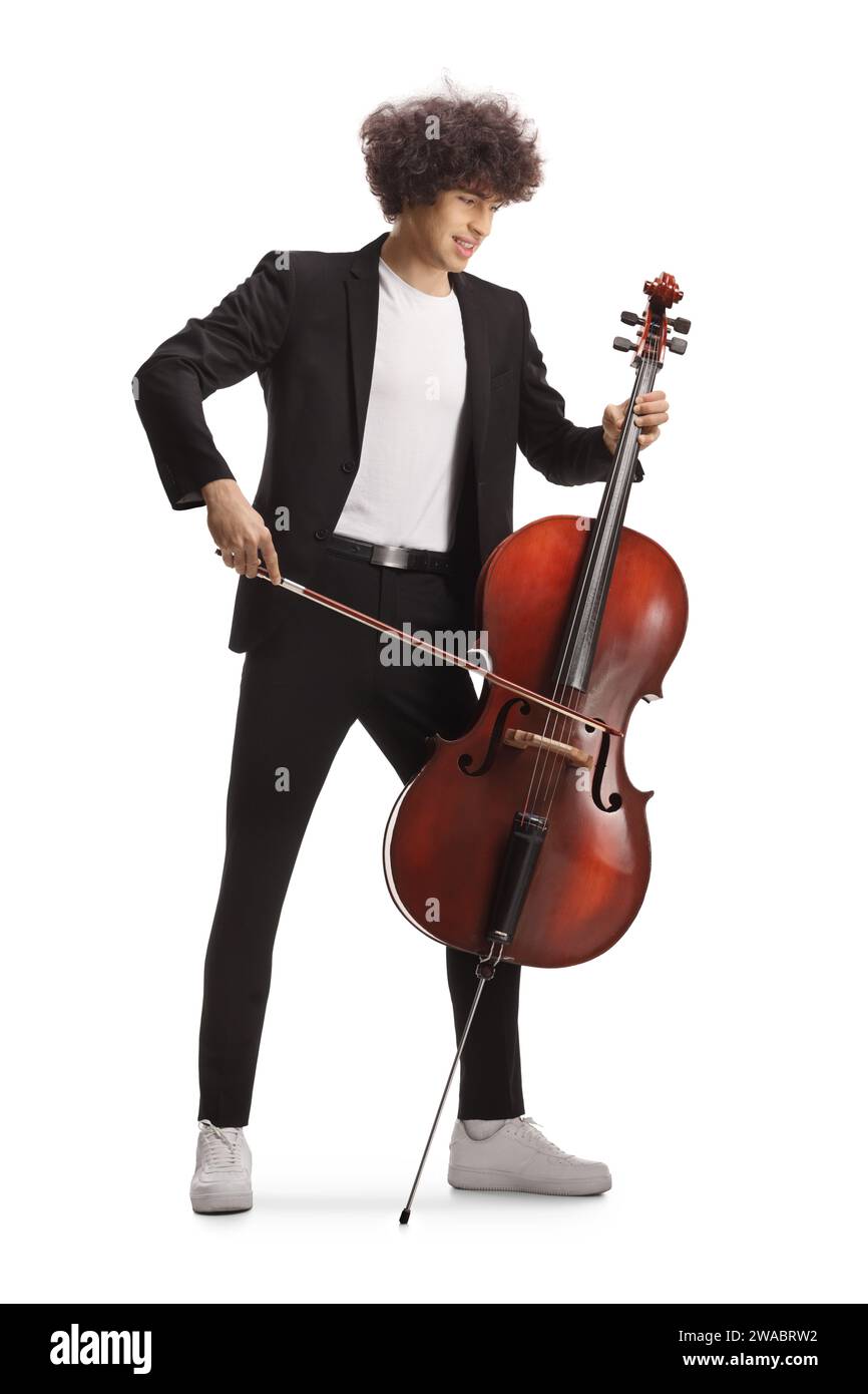 Full length portrait of cello player hi-res stock photography and ...